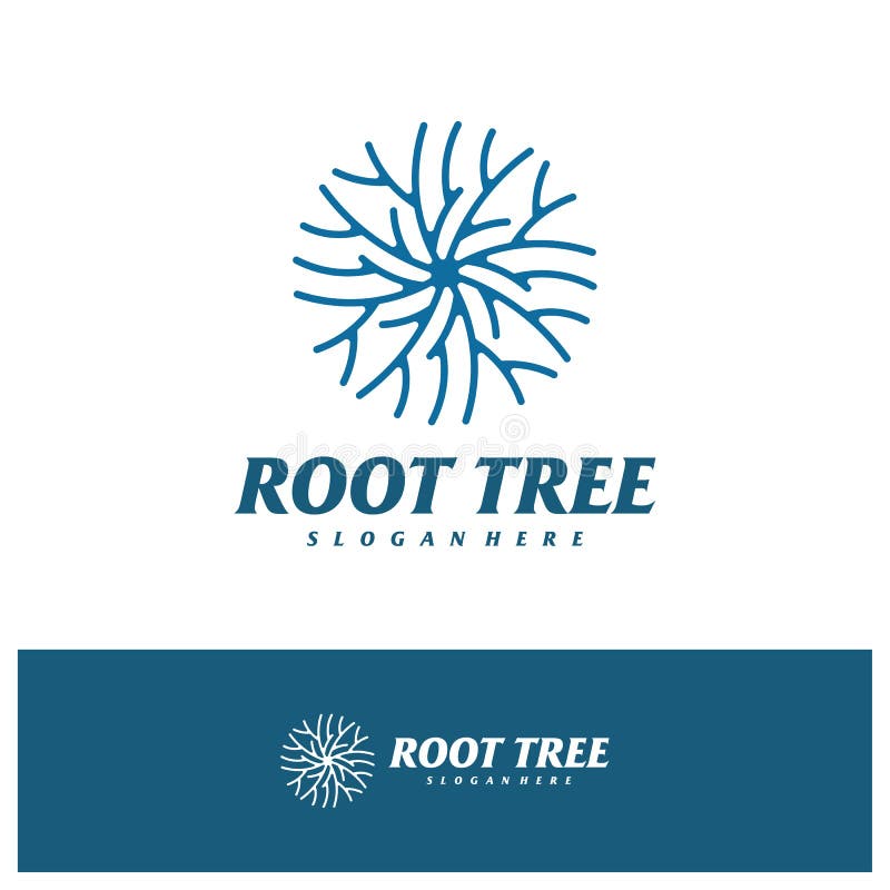 Tree Root Logo Design Vector Template, Tree Logo Concepts Illustration ...
