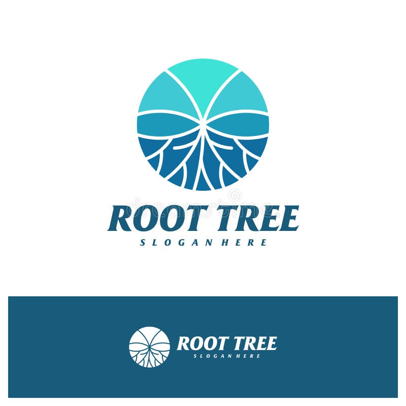 Tree Root Logo Design Vector Template, Tree Logo Concepts Illustration ...