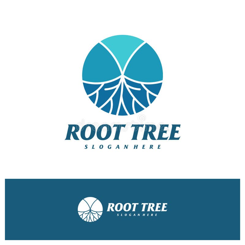 Tree Root Logo Design Vector Template, Tree Logo Concepts Illustration ...