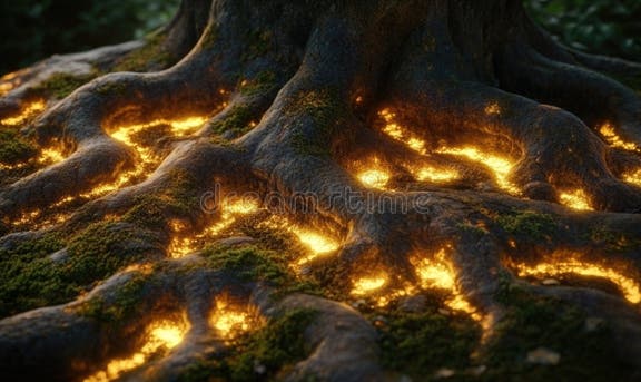 A Tree Root with a Lot of Fire on it Stock Image - Image of trunk, burn ...