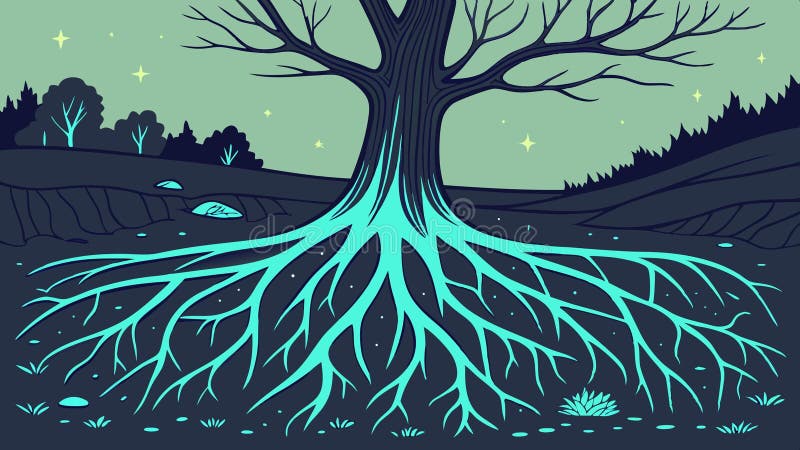 Tree Root System, Grounded Nature Vector Design Generative AI Stock ...