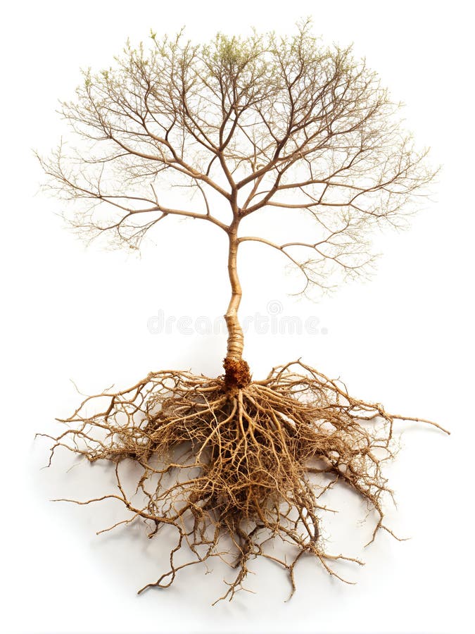 Tree root system stock illustration. Illustration of nature - 317705069