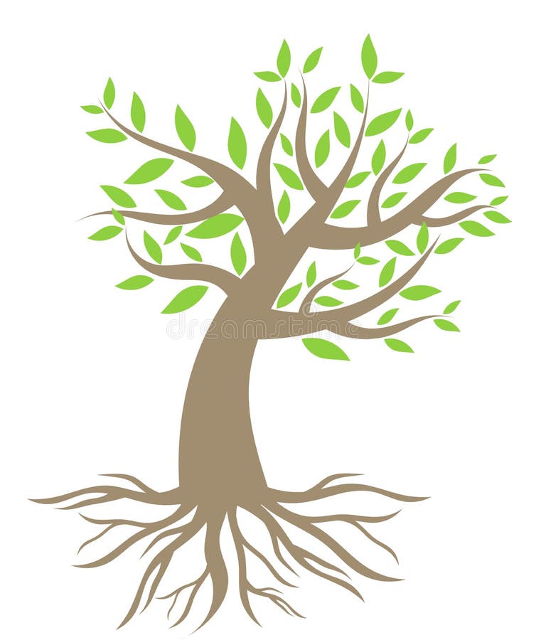 People Love Tree with Roots Stock Vector - Illustration of clip ...