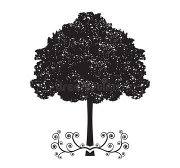 Tree with roots stock vector. Illustration of border - 29144530