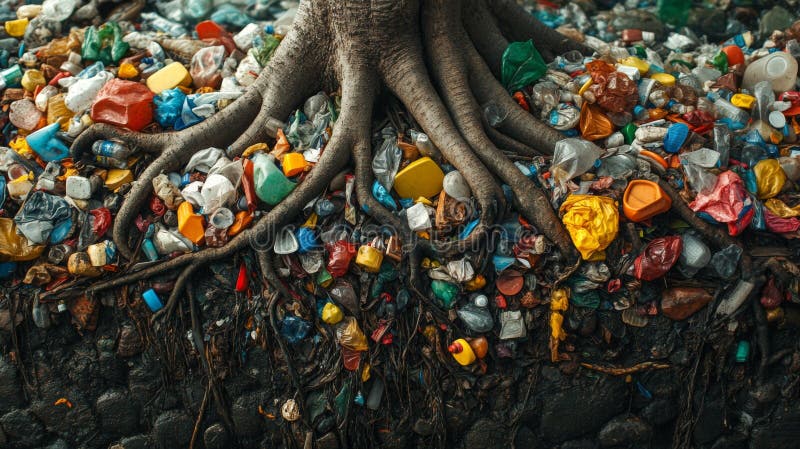 Tree Roots Entangled Plastic Waste Stock Photos - Free & Royalty-Free ...