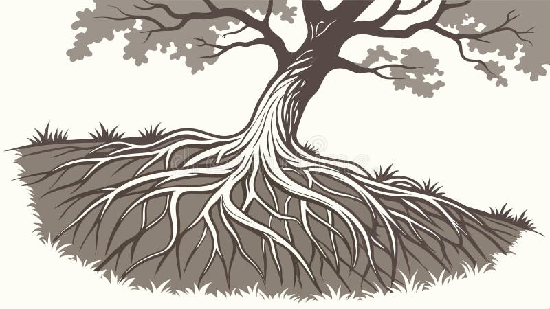 Tree Roots Ground, Nature Foundation Vector Design Generative AI Stock ...