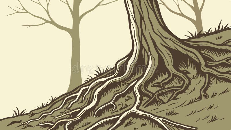 Tree Roots and Ground, Tree Root System, Nature Roots, Tree Base, Root ...