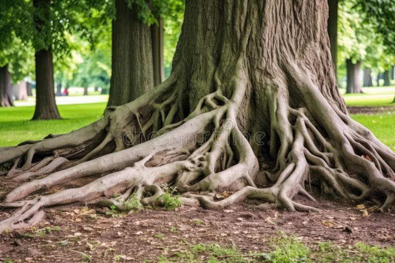 Tree Roots Growing Deep into Ground Stock Image - Image of belowground ...