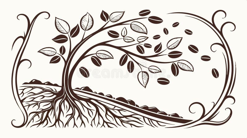 Tree Roots Illustration, Nature and Growth, Tree Anatomy, Root System ...