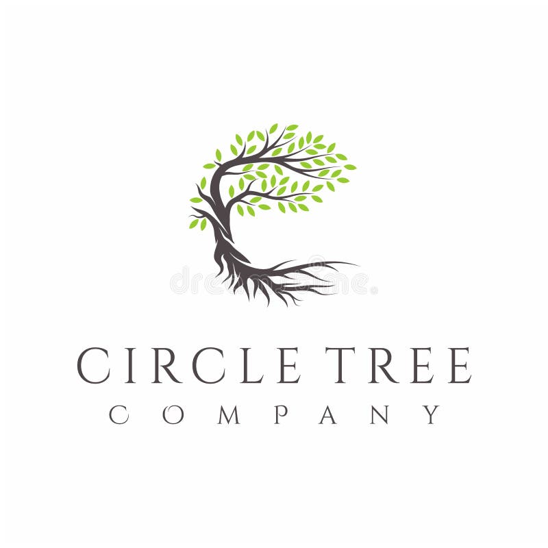Tree and Roots Logo Design Vector Isolated, Abstract Tree Logo Design ...