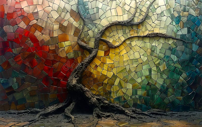 A Tree with Its Roots in the Ground and a Blue Sky Stock Photo - Image ...