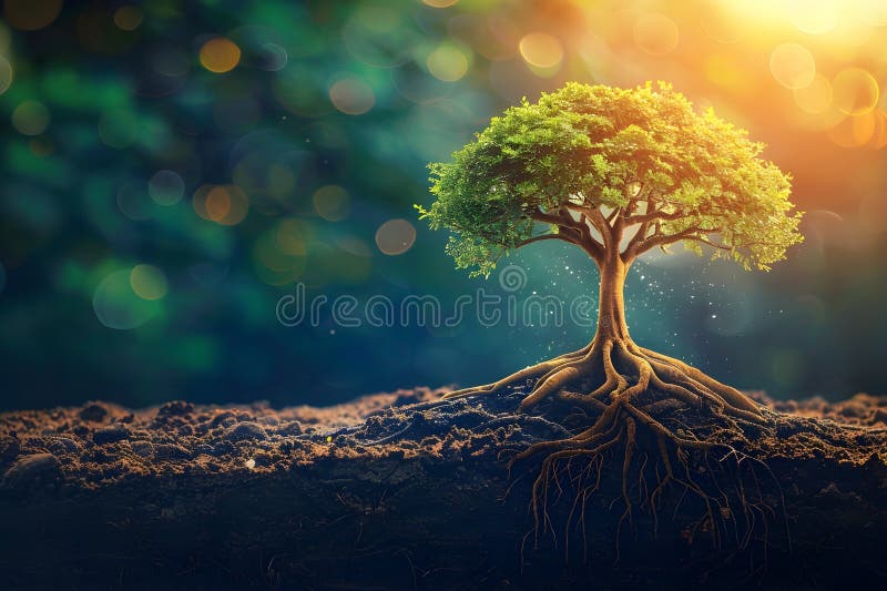 A Tree with Roots Representing Democratic Principles and Branches ...