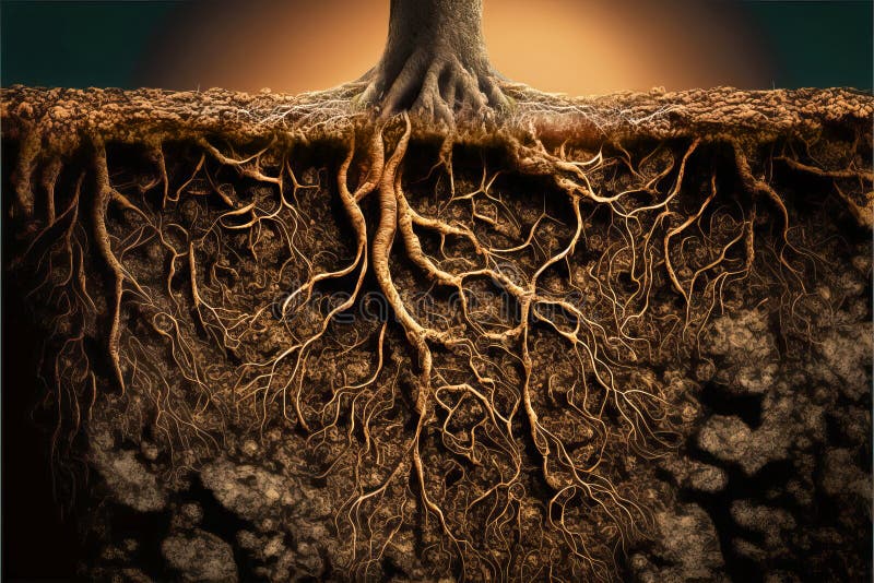 Tree Roots Texture. Generative AI Realistic Illustration Stock ...