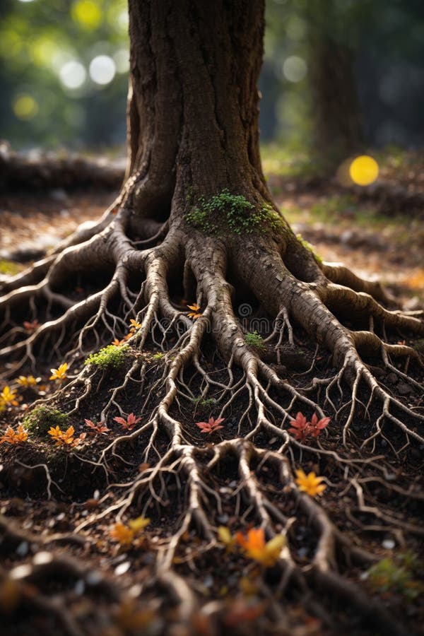 Tree Roots Underground. Ai Generative Stock Image - Image of grow ...