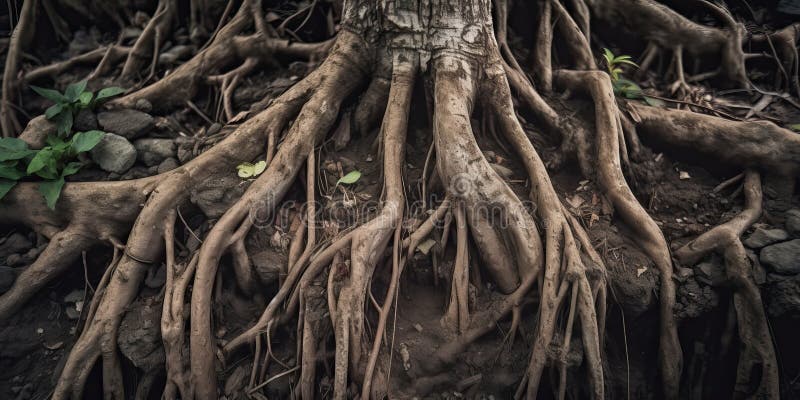 Tree Roots Texture. Generative AI Realistic Illustration Stock ...