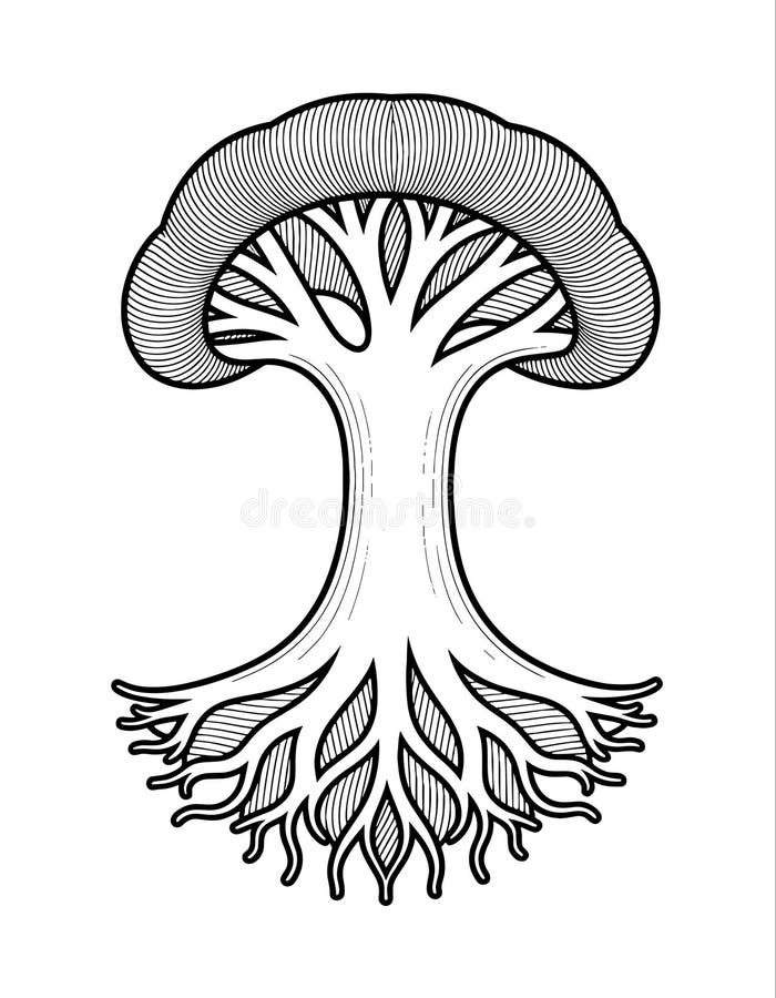 Tree Roots Texture Pattern Abstract Stock Illustration - Illustration ...