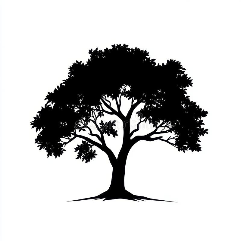 Tree with Roots, Vector Isolated on White Background, Ai Generated ...