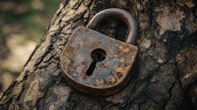 Tree with a Rusty Padlock Attached To a Chain Stock Photo - Image of ... Tree with a Rusty Padlock Attached To a Chain Stock Photo - Image of ...