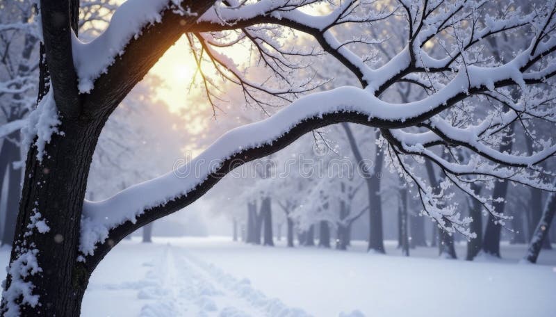 Tree S Limbs are Heavy with the Weight of Fresh Snow, Earth, Snow ...