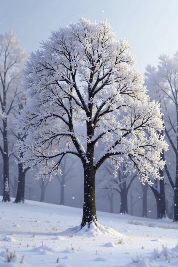 Tree S Limbs are Heavy with the Weight of Fresh Snow, Snow, Isolated ...