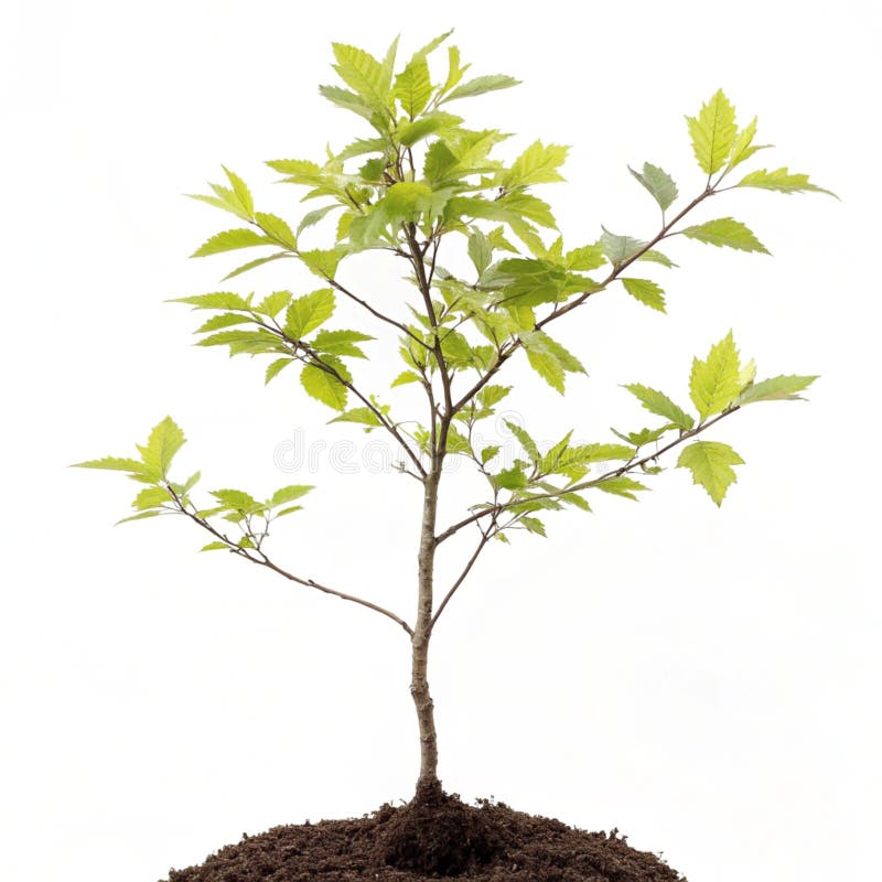 Tree Sapling Isolated on Transparent Background Stock Illustration ...