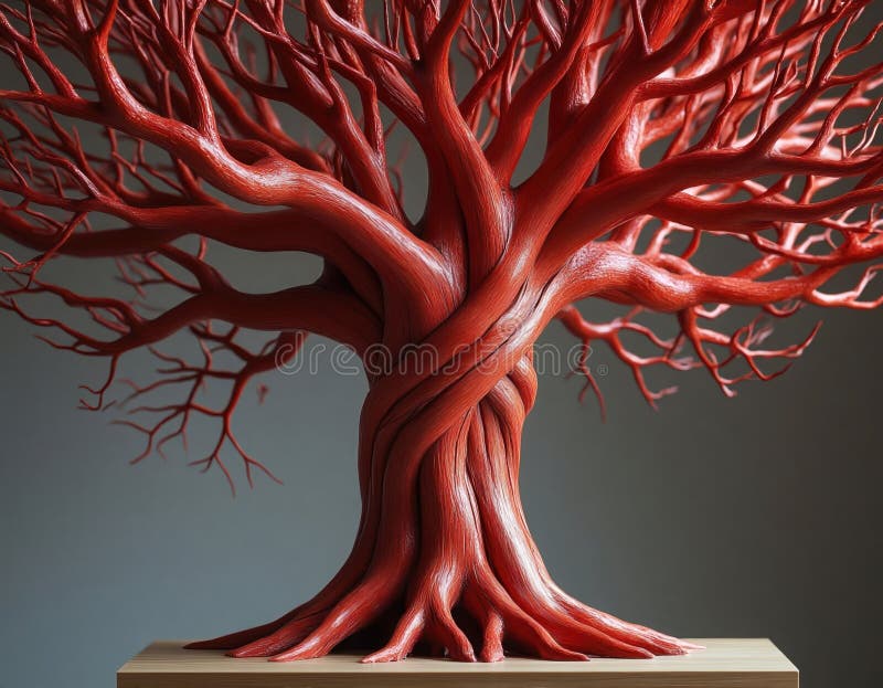 Tree Sculpture Mimicking the Structure of Human Vascular Systems. Stock ...