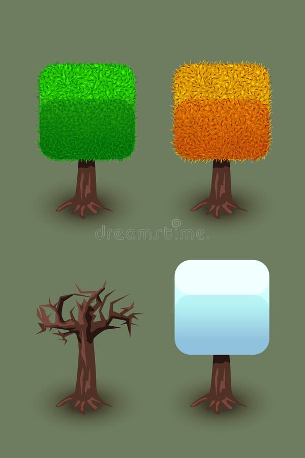 Tree seasons 01 stock vector. Illustration of nature - 73856350