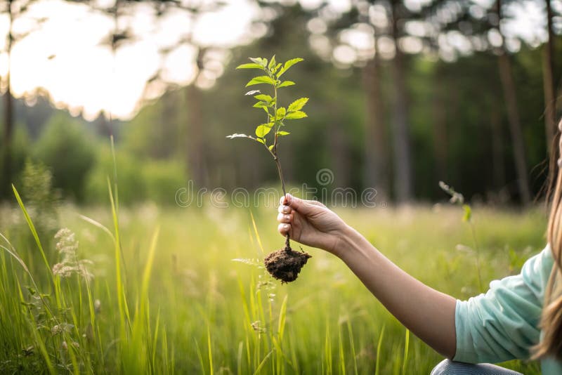 Tree Seedling in Hands, Symbolizing Earth Day and Environmental ...