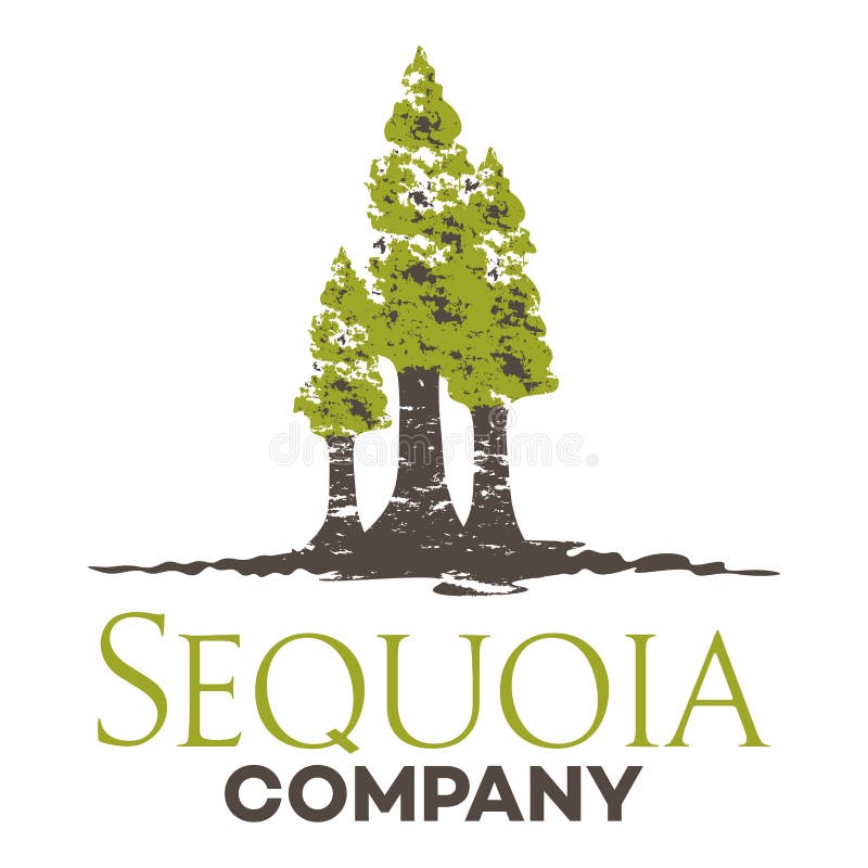 Sequoia Tree Color Flat Icon For Web And Mobile Design Stock Vector ...