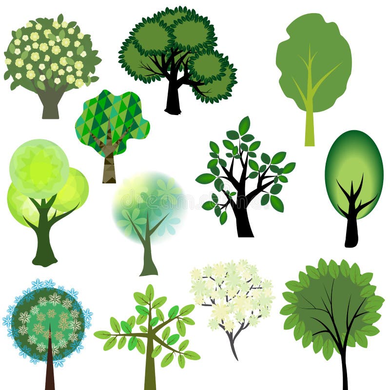 Plants and Trees /illustration Stock Illustration - Illustration of ...