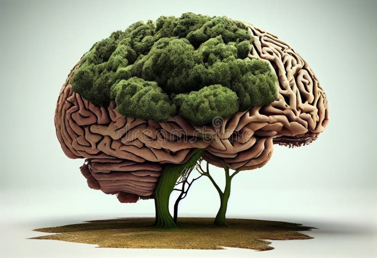 Tree in the Shape of Brain Thinks and Childrens To Environmental ...