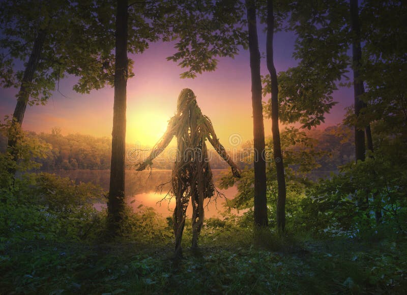 Tree in shape of a human stock photo. Image of tree, lake - 86129360