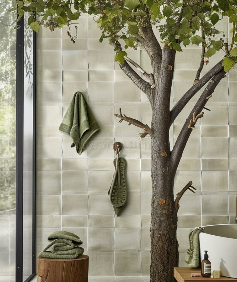Tree Shaped Hooks, Forest Creature Towels and Nature Inspired Elements ...