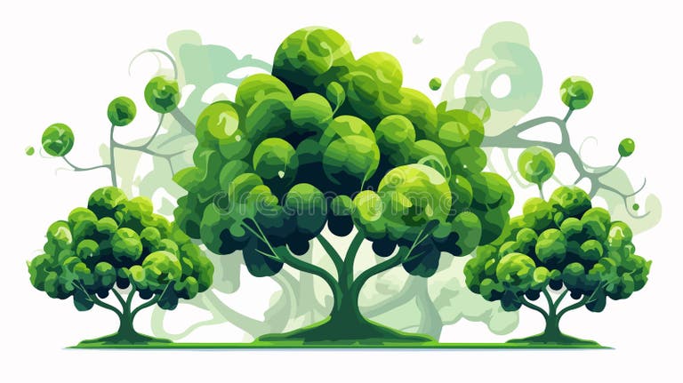 Tree Shaped Molecules stock vector. Illustration of treeshaped - 344786960