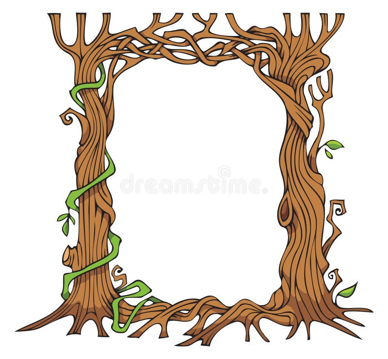 Tree-shaped photo-frame stock vector. Illustration of nature - 10955987