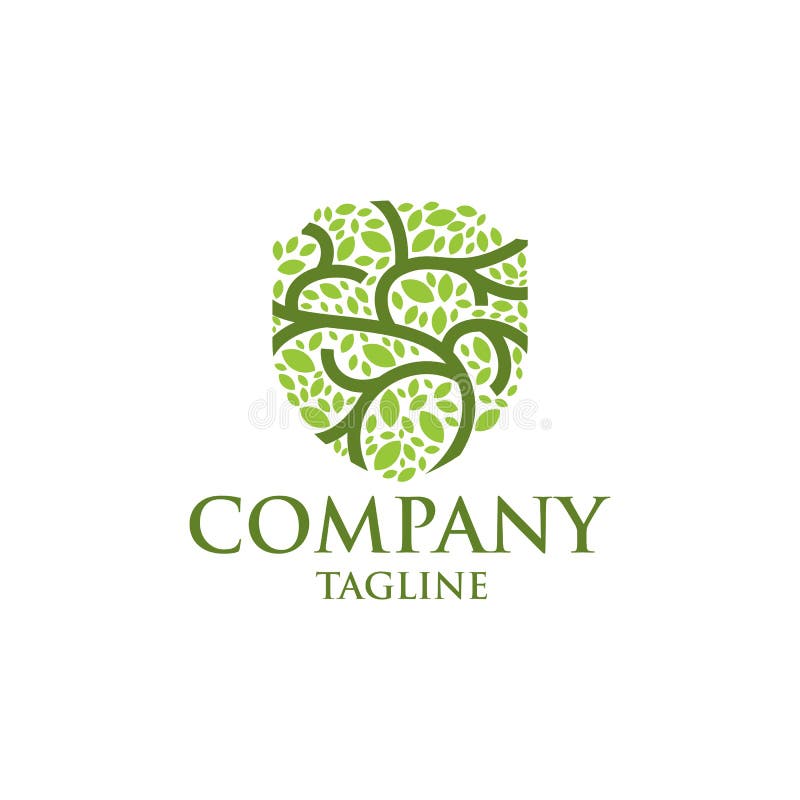 Tree Shield Icon Vector Logo Stock Vector - Illustration of nature ...