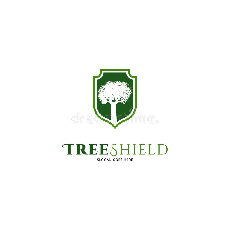 Tree Shield Icon Vector Logo Template Illustration Design Stock Vector ...