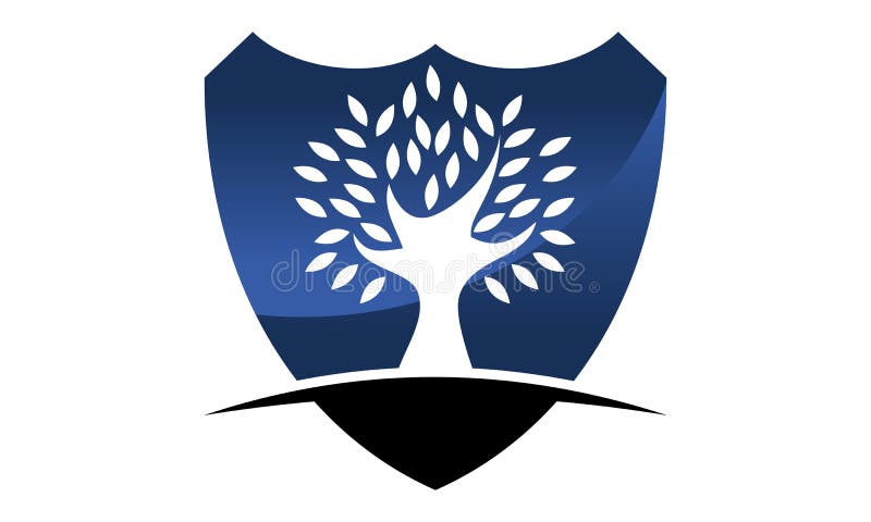 Tree Shield Template stock vector. Illustration of harmony - 104764353