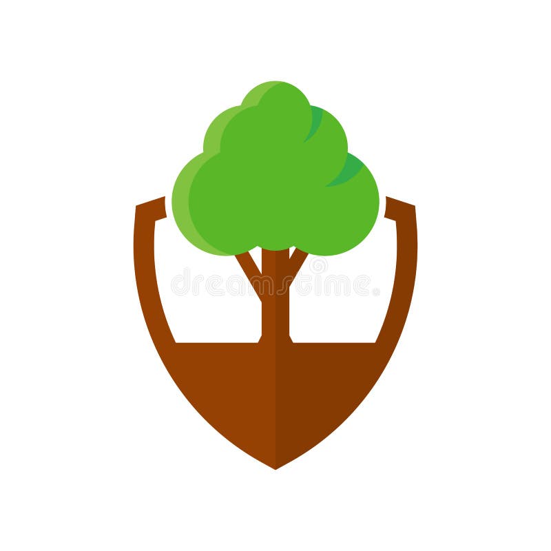 Shield Tree Logo Icon Design Stock Vector - Illustration of crest ...