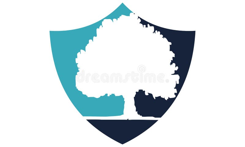 Tree Shield Template stock vector. Illustration of leaf - 104125291