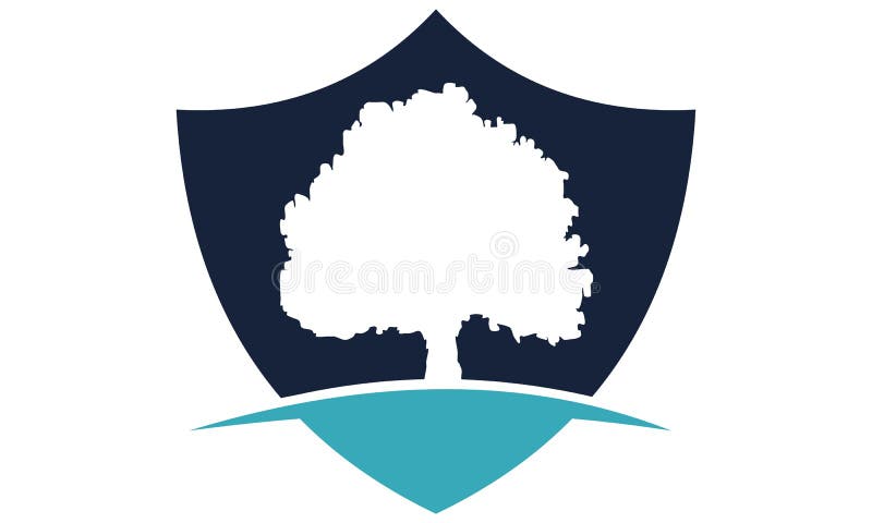 Tree Shield Template stock vector. Illustration of healthy - 104125292