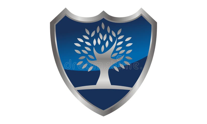 Tree Shield Template stock vector. Illustration of farming - 104764337