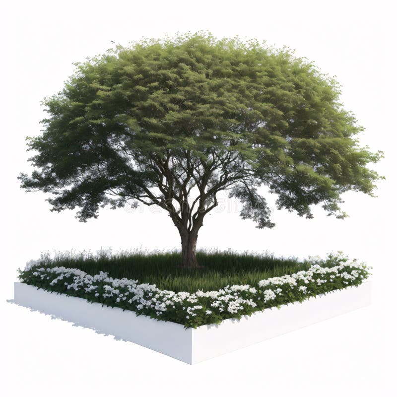 Tree Side View for Landscape and Architecture Drawing, Elements for ...