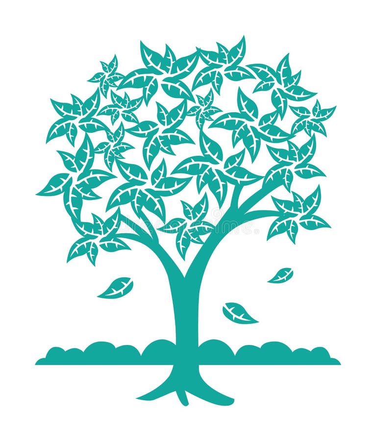 Stylized Brown Tree Silhouette Stock Vector - Illustration of botany ... Stylized Brown Tree Silhouette Stock Vector - Illustration of botany ...