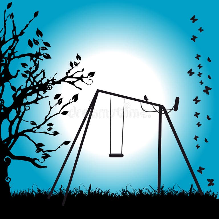 Old Swing Silhouette Stock Illustrations – 1,010 Old Swing Silhouette ...