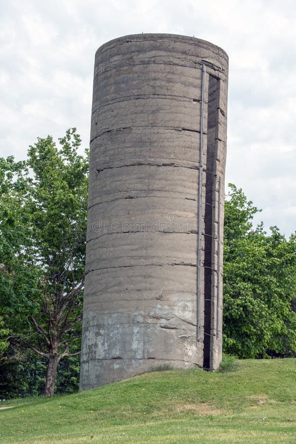 Tree and silo stock image. Image of industry, silo, architecture ...