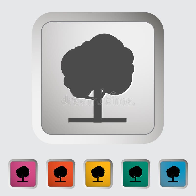 Tree. Single icon. stock vector. Illustration of object - 93729215