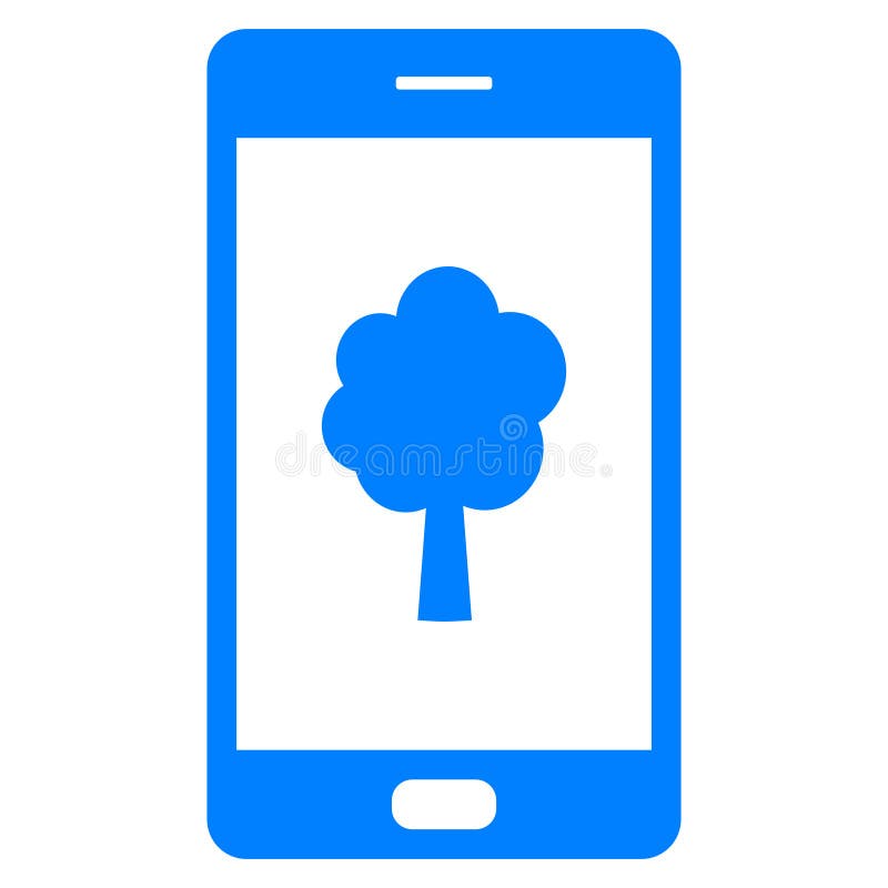 Tree and smartphone stock vector. Illustration of mobile - 231525767