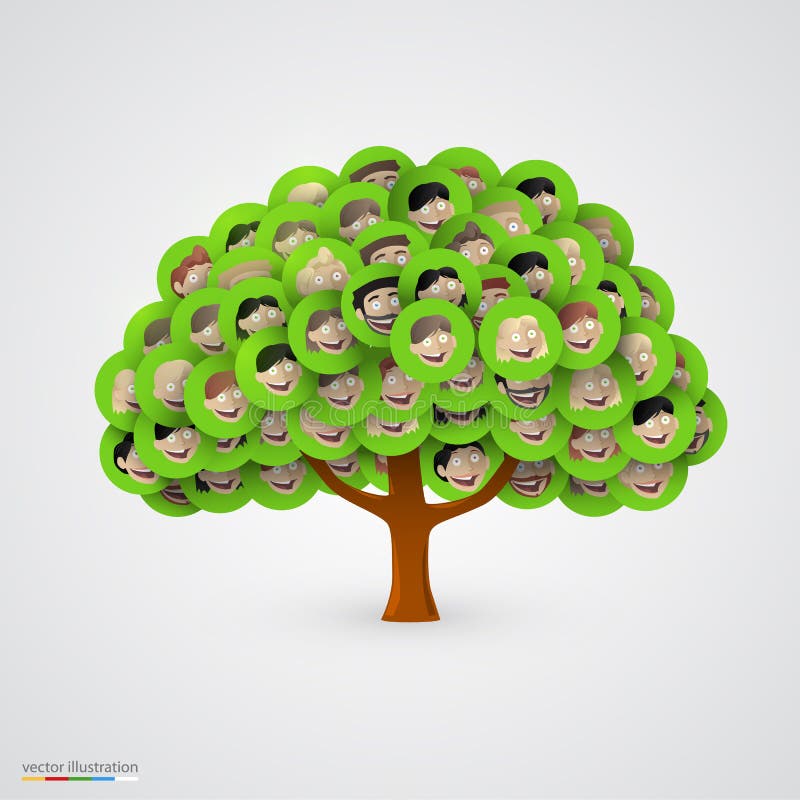 Smiling tree stock vector. Illustration of cartoon, earth - 9341421