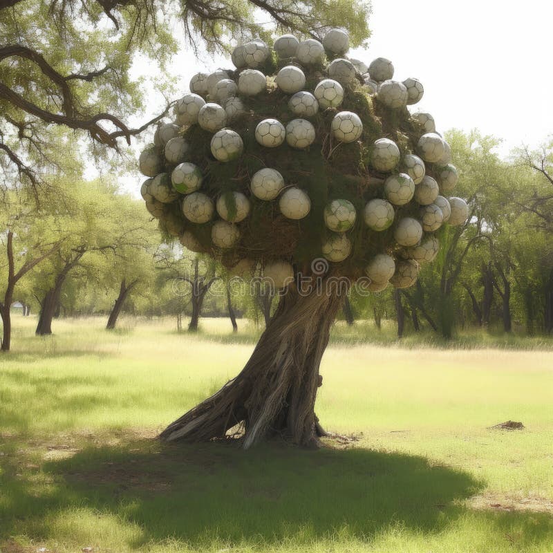 A tree of soccer balls stock illustration. Illustration of ball - 278545835